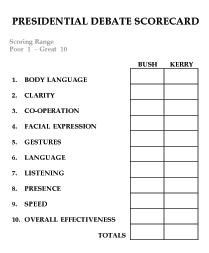 The Presidential Debates: The Speech Improvement Company Staff: Speech ...